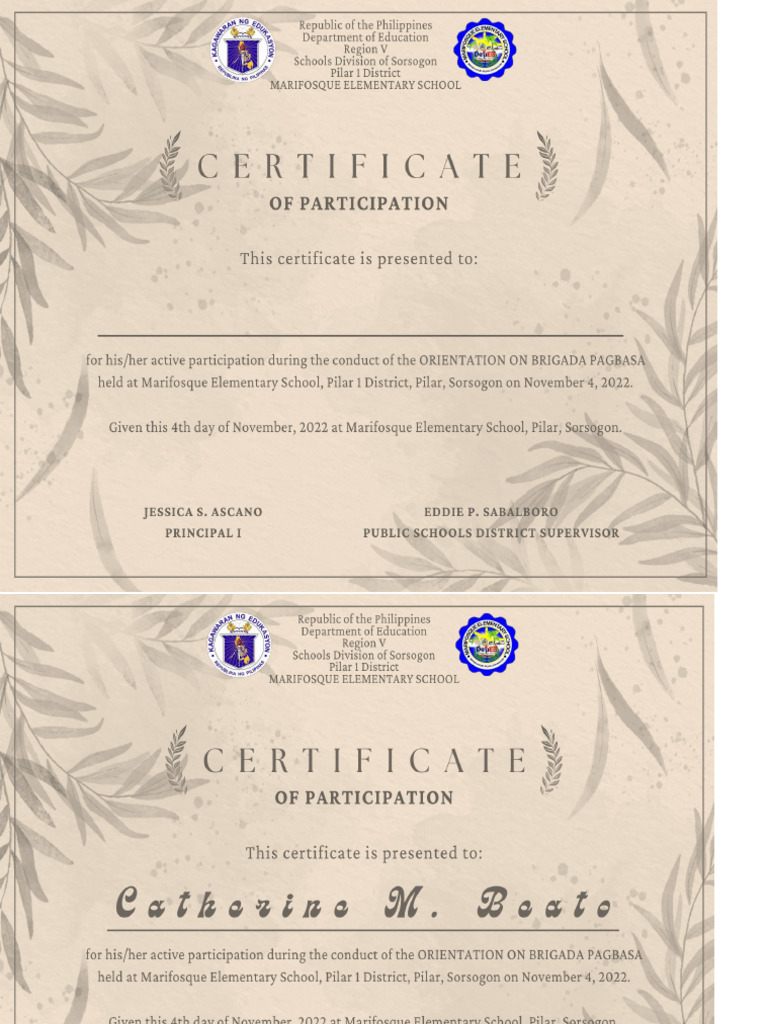 Certificate of Participation | PDF