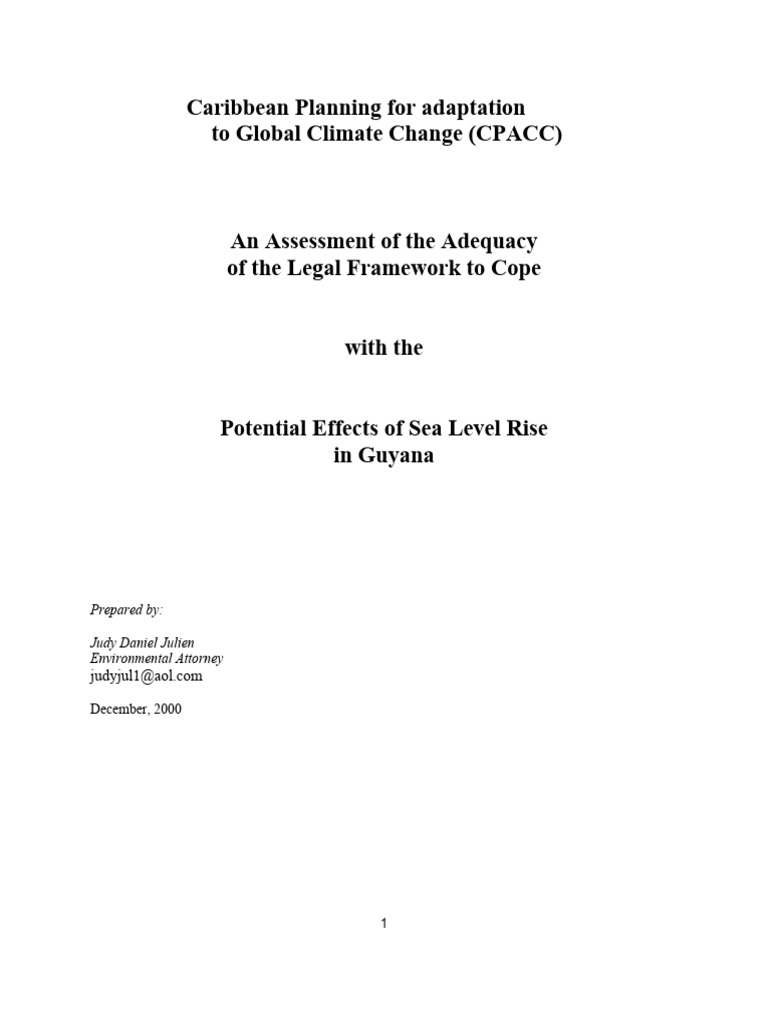 Legal CC Report - Guyana | PDF | Sea Level Rise | Flood