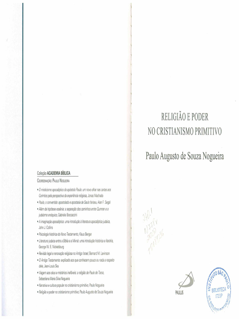 Religiao e Poder No Cristianismo Primitivo-cap.4 | PDF
