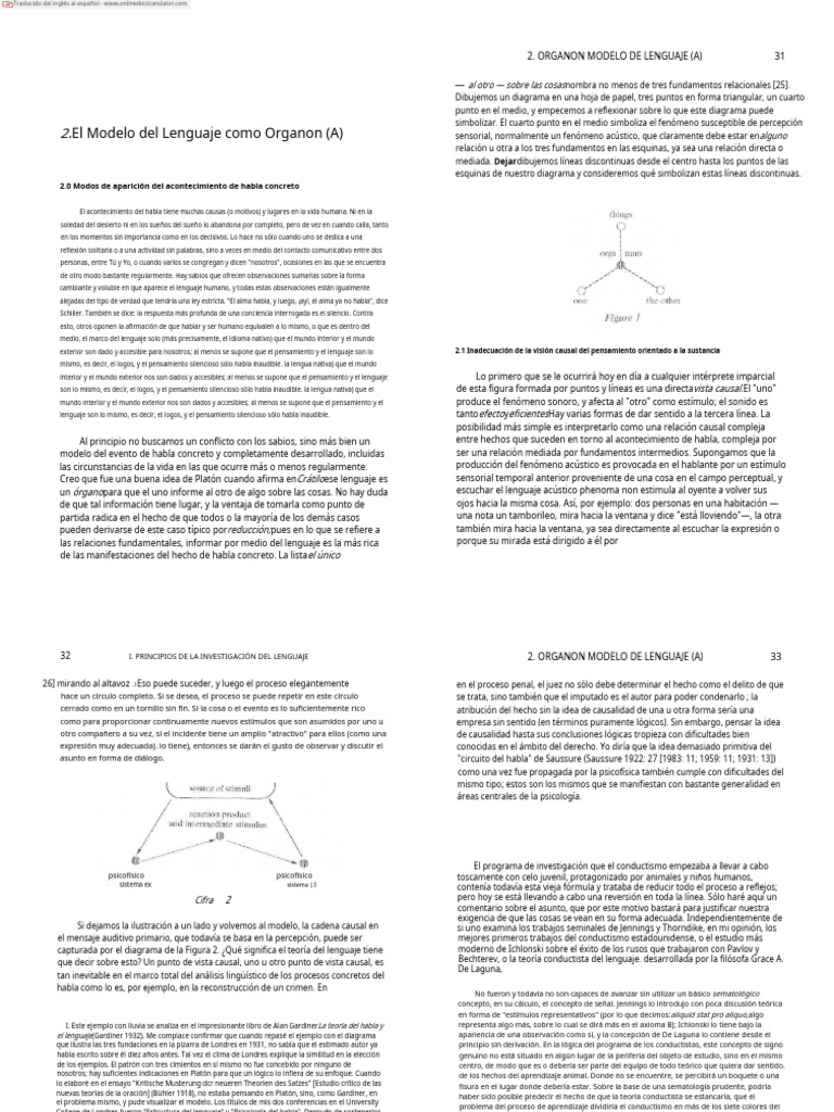 Buehler - Organon Model of Language - En.es | PDF | Pensamiento | Teoría
