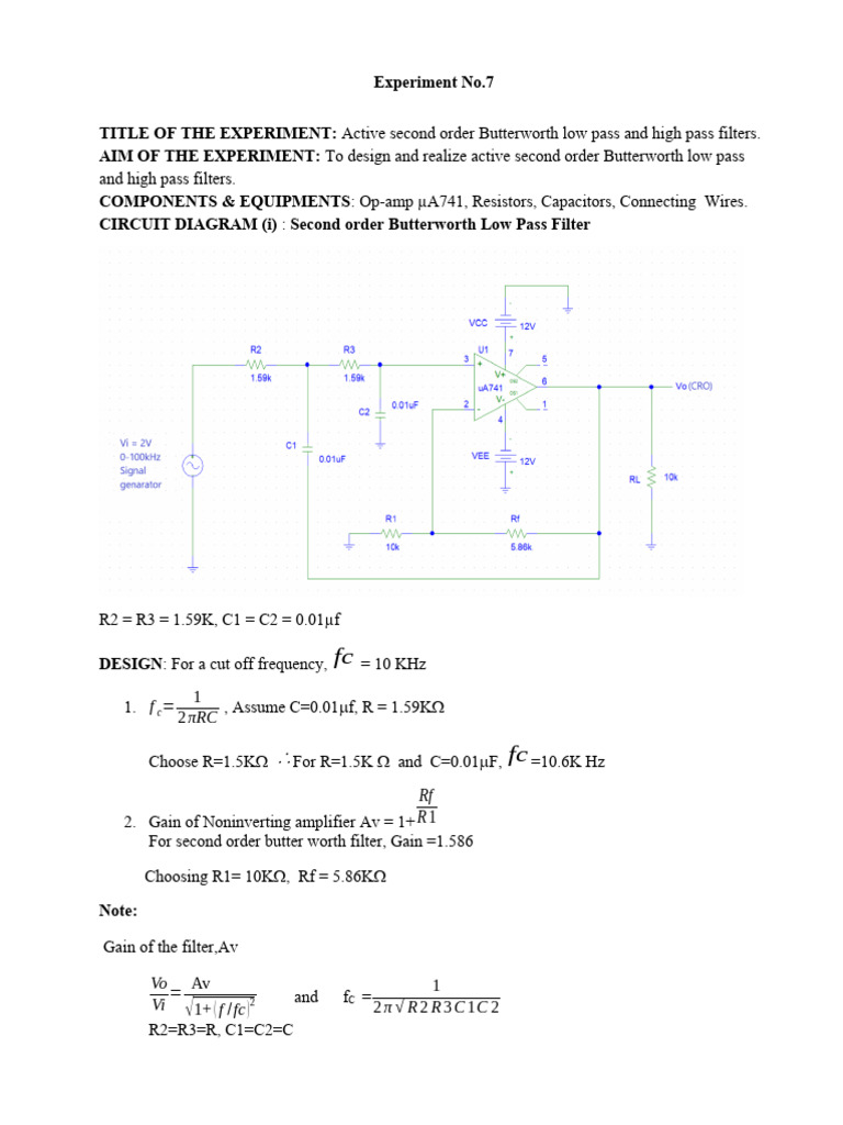 Cycle 2 Second Half | PDF | Low Pass Filter | Filter (Signal Processing)
