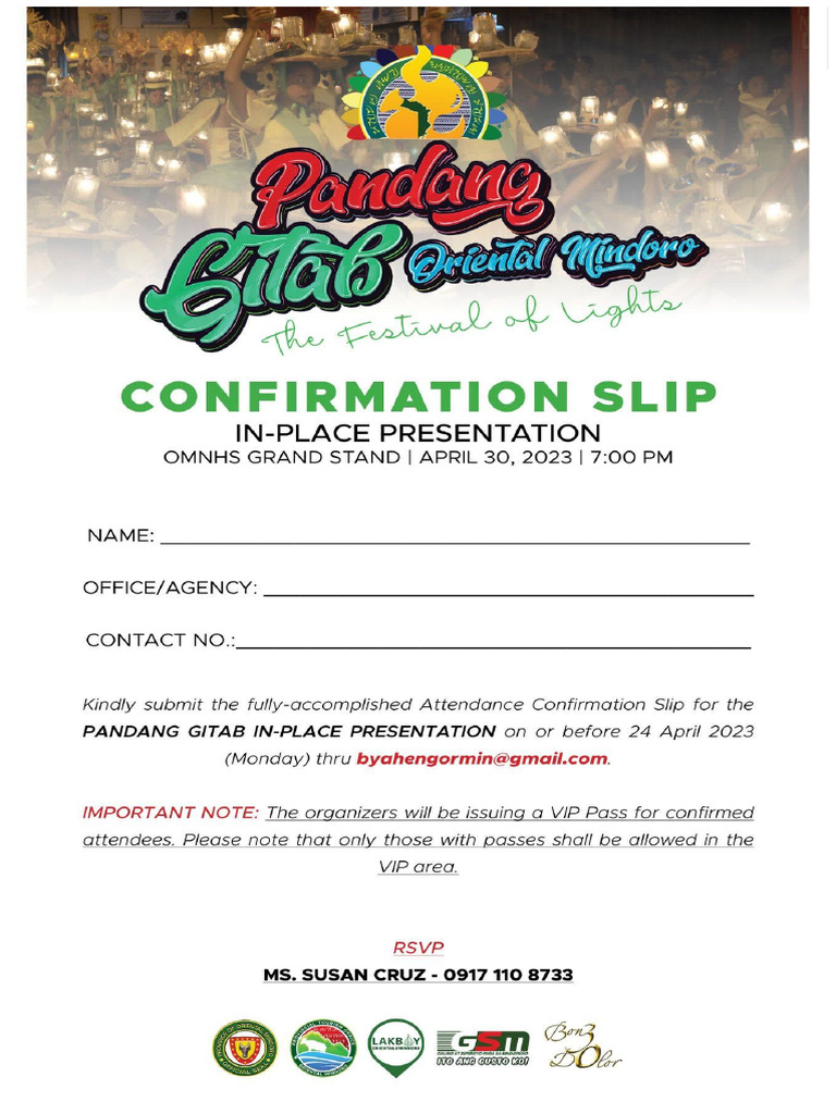Confirmation Form | PDF