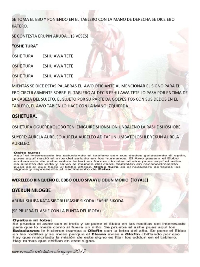 Rituales de Ifá: Ebo y Signos 2017 | PDF | Religiones religiosas | Deidades