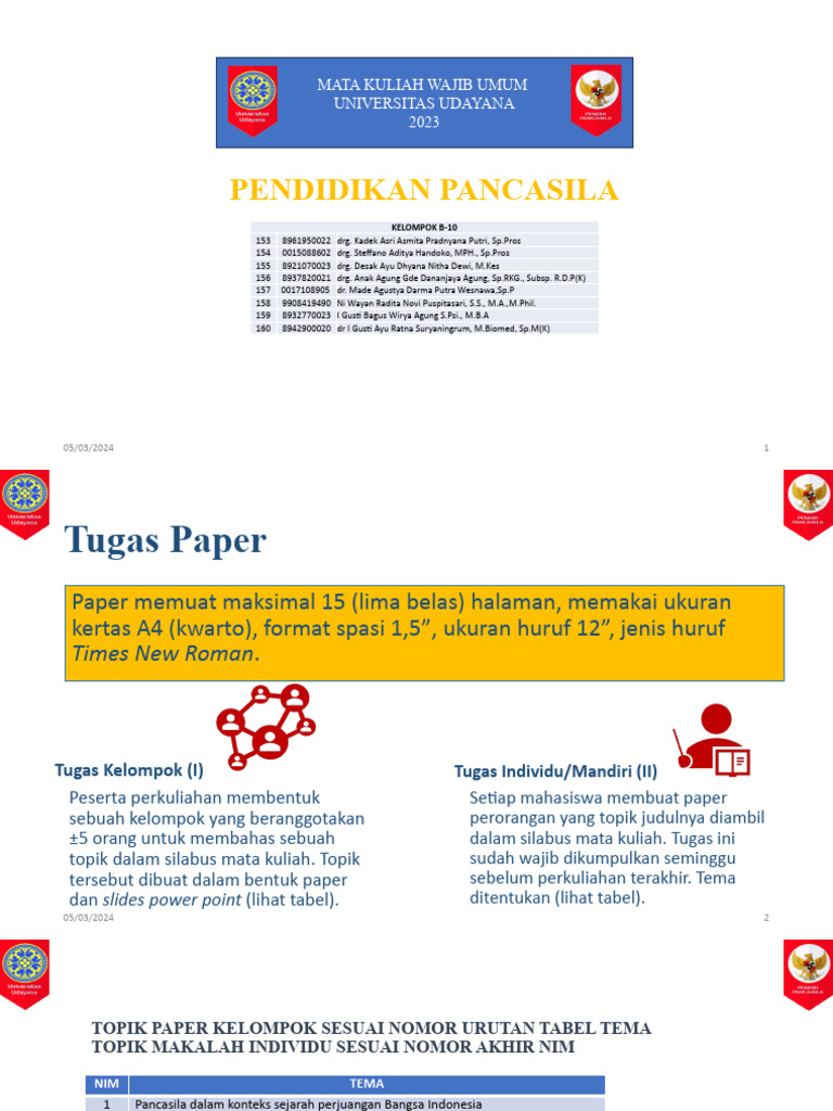 PENDIDIKAN PANCASILA (Tugas MK Pancasila) | PDF