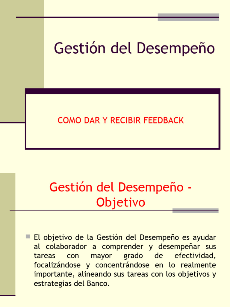Cómo Dar y Recibir Feedback | PDF | Gestión de recursos humanos | Evaluación