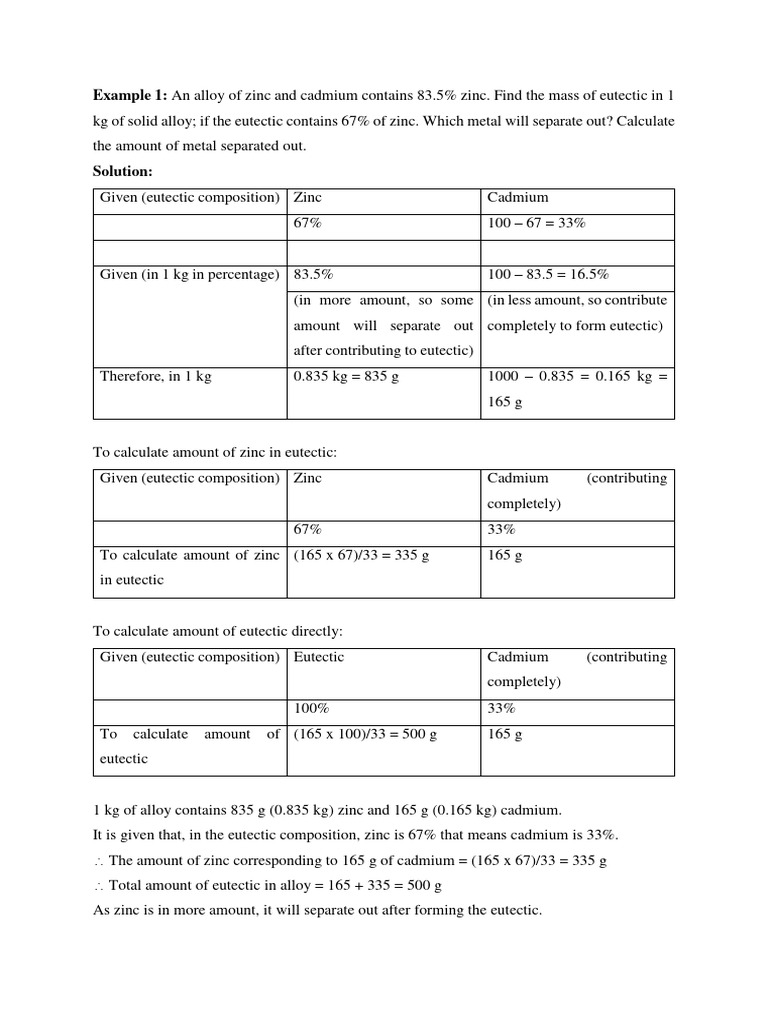 Phase Rule Numericals | Download Free PDF | Alloy | Zinc