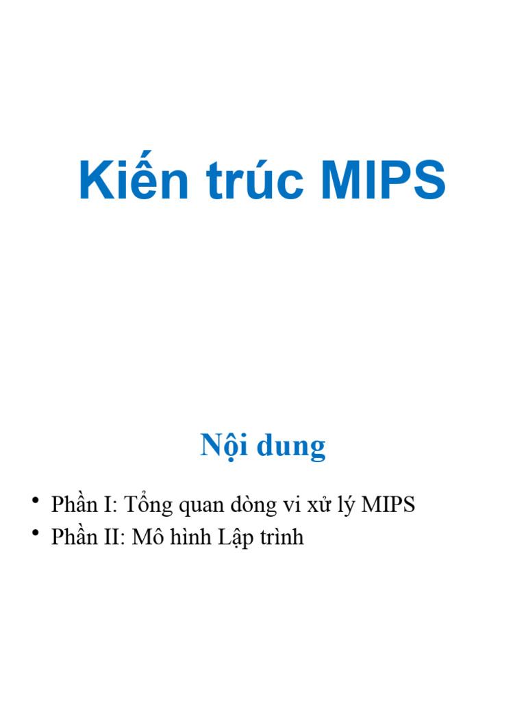 Kien Truc MIPS | PDF