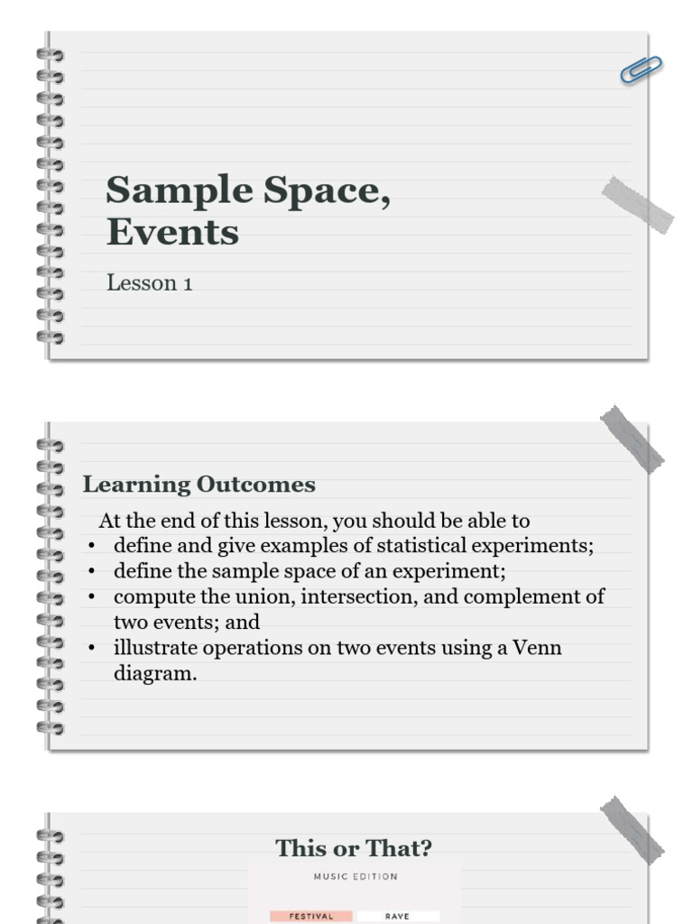 Sample-Spaces-and-Events | PDF