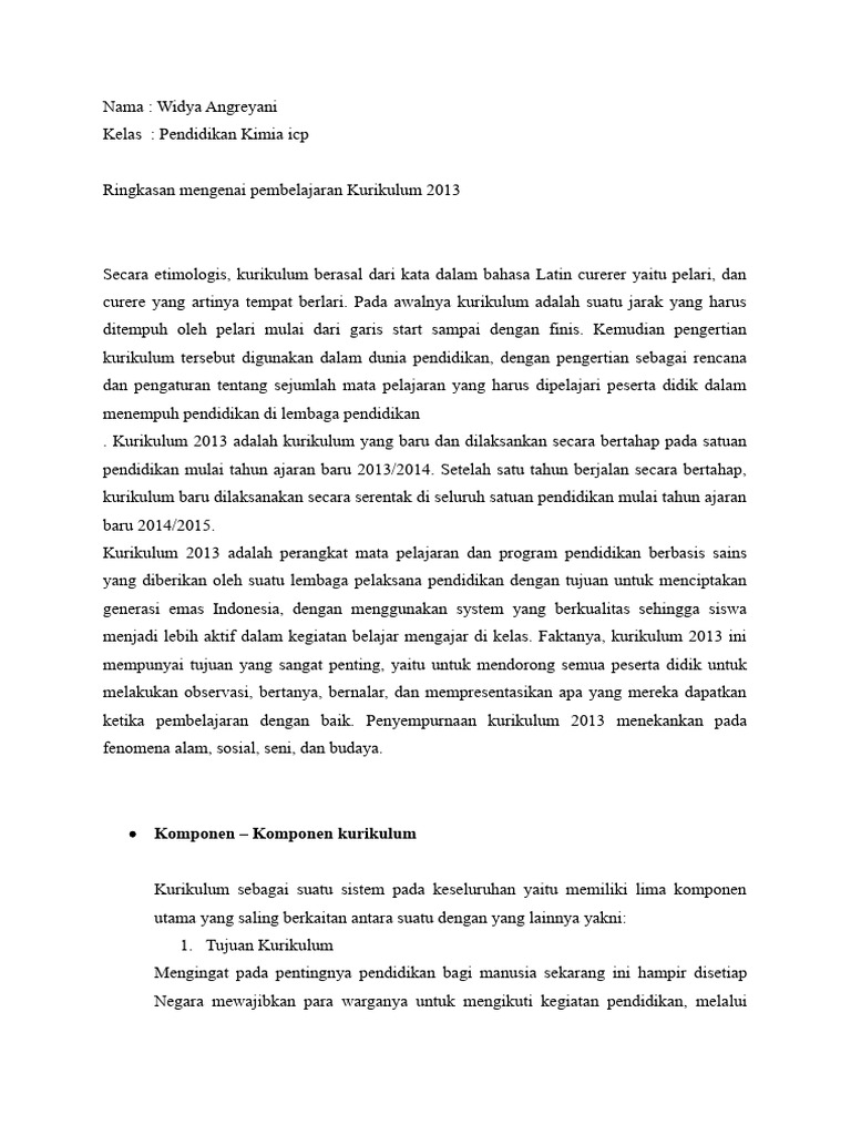 Review Kurikulum K13 | PDF | Kesehatan Holistik