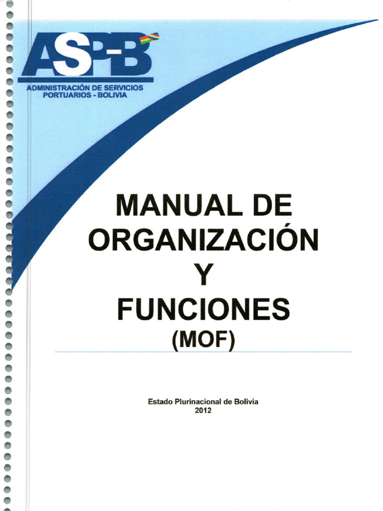 Manual de Organizacion y Funciones (MOF) (2012) | PDF
