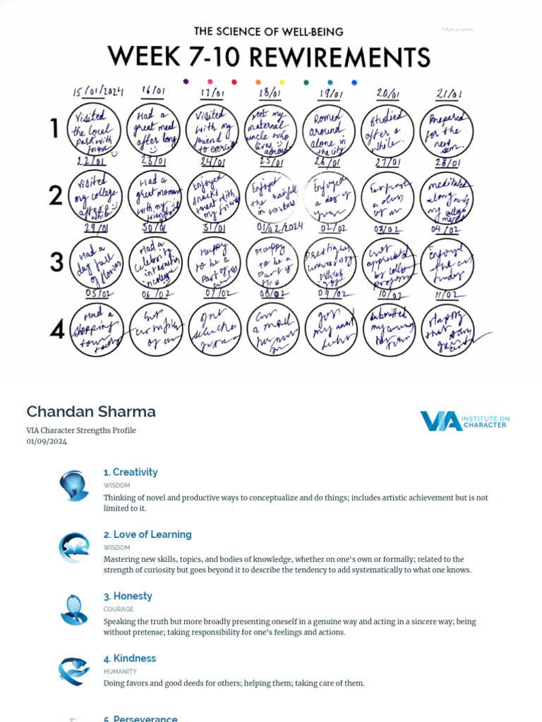 The Science of Well Being Workbook | PDF | Wisdom | Courage