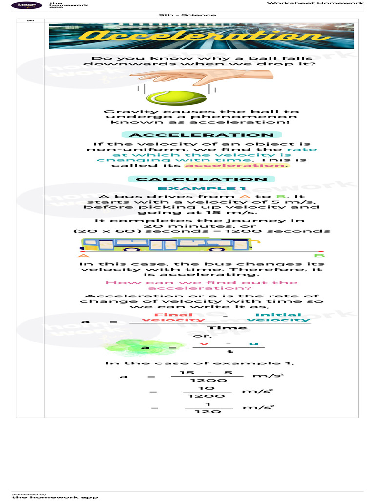 Motion and Acceleration Exercises | PDF | Acceleration | Velocity