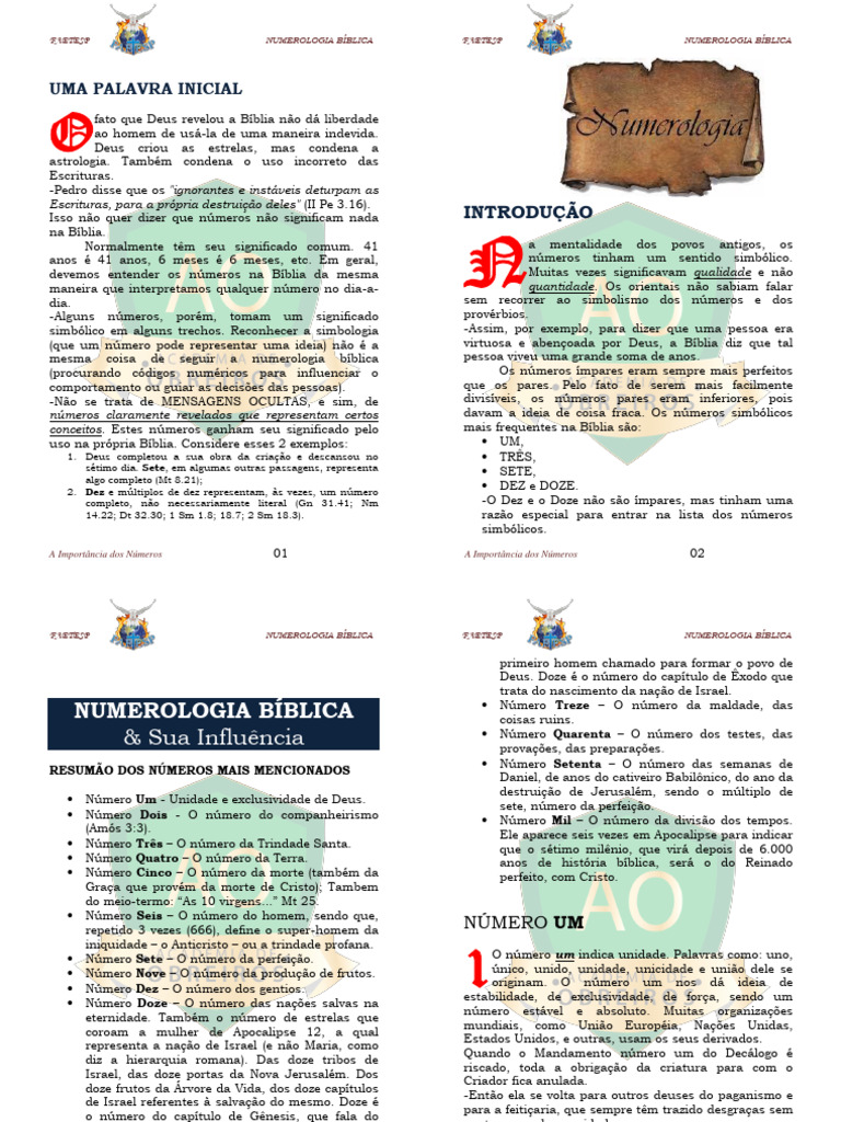 Numerologia Bíblica | PDF | Gênesis (livro) | Jesus