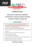 Soal Grand Final Sains Level 2 | PDF