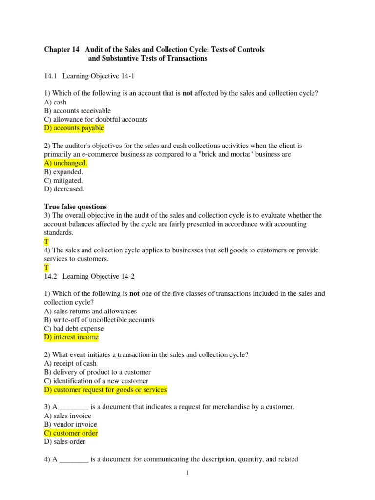 Chapter 14 Questions | PDF | Invoice | Receipt
