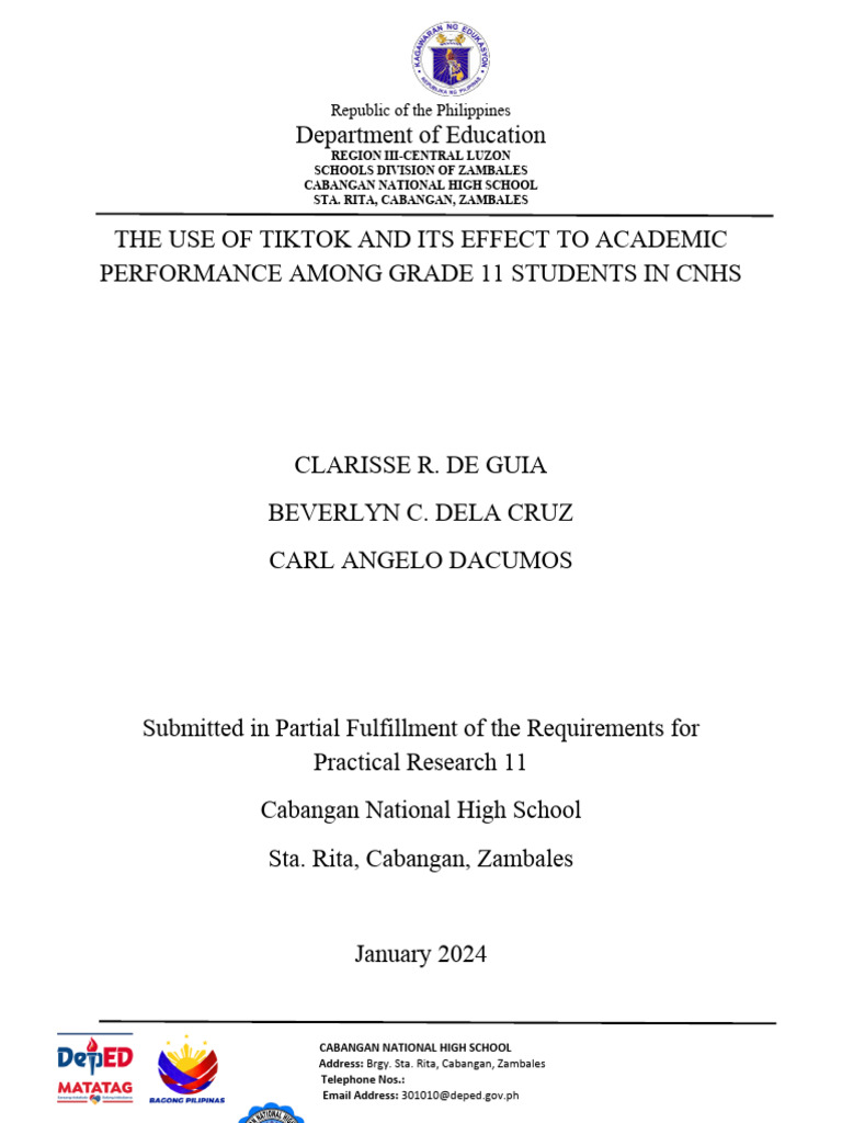 The Use of Tiktok | PDF | Hypothesis | Null Hypothesis