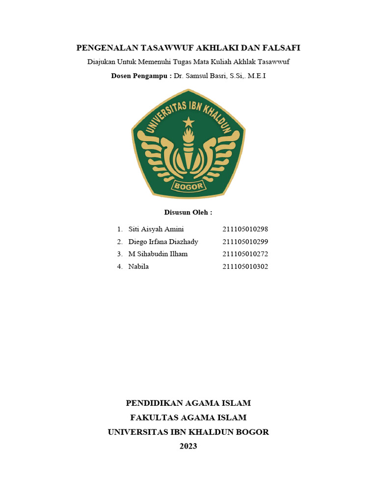 Pengenalan Tasawuf Akhlaki dan Falsafi | PDF
