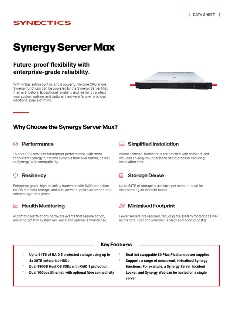 Synergy Server Max | PDF | Hard Disk Drive | Server (Computing)