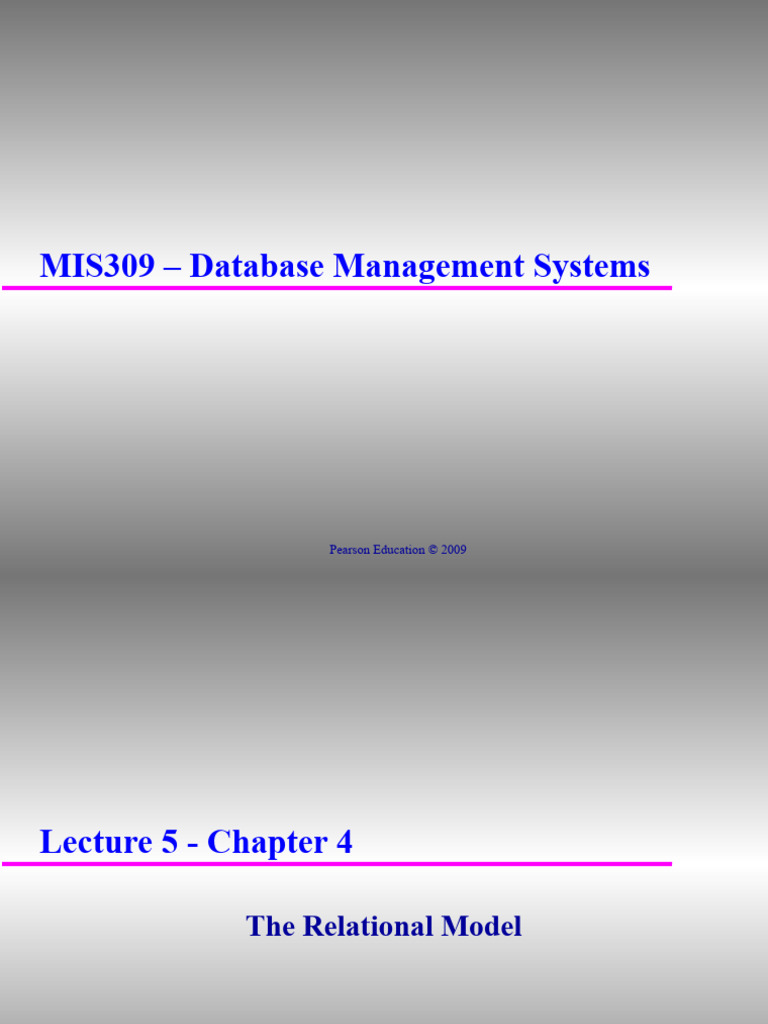 Lec 5a | Download Free PDF | Relational Database | Relational Model