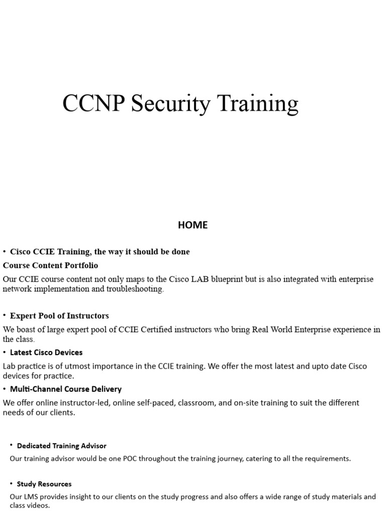 CCNP Security Training | PDF | Computer Network | Network Switch