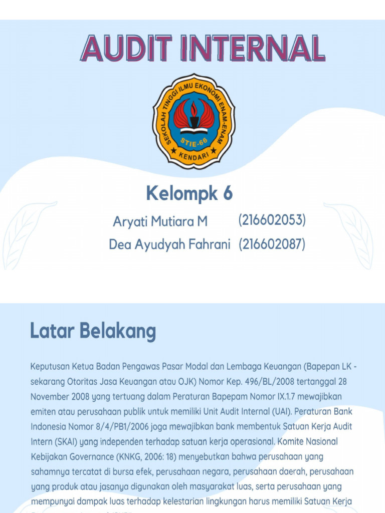 Kelompok 6 Audit Internal | PDF