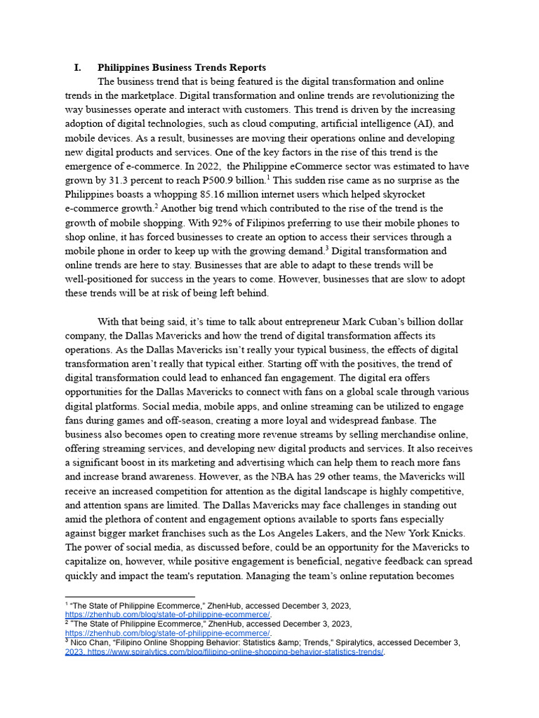 CONCEPCION Final Report & Reflection Paper | PDF | Sustainability ...