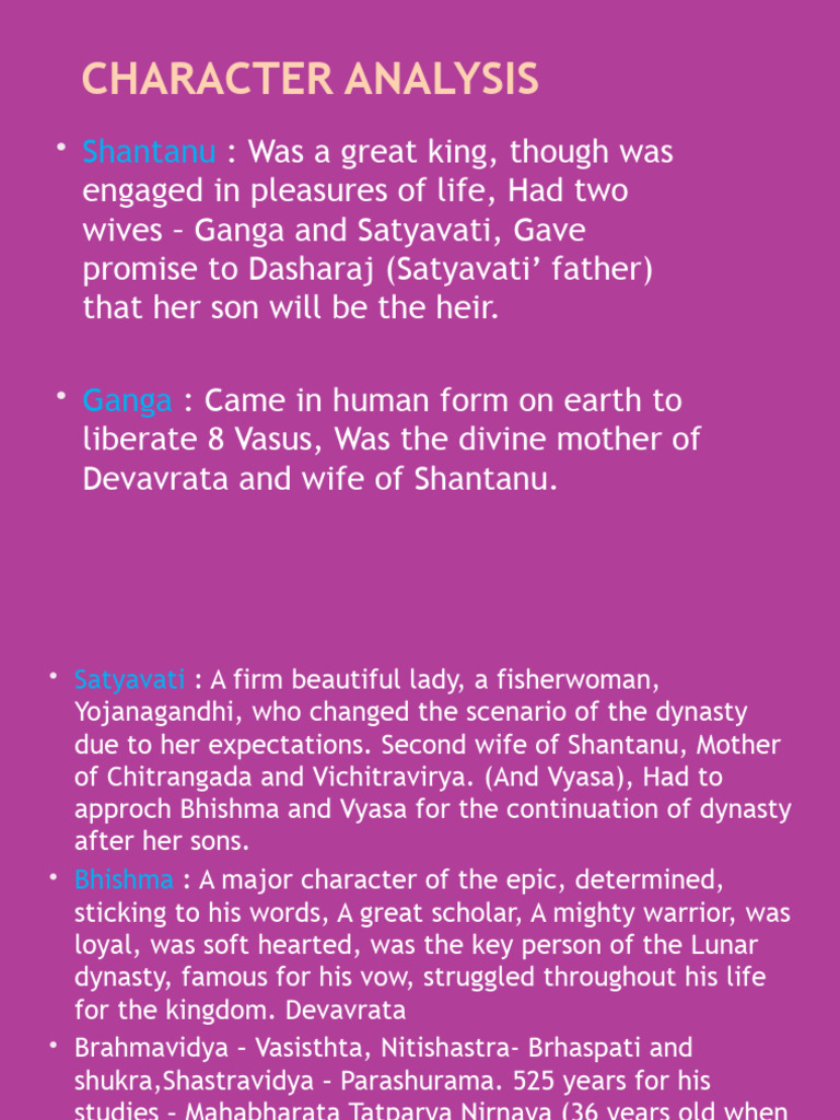 Mahabharat Lecture Character Analysis. | PDF | Vaishnava Texts ...