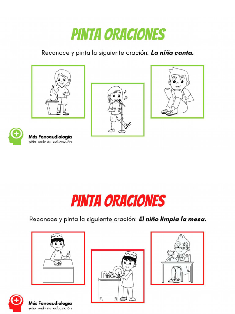 Frases Lee y Colorea 1 | PDF