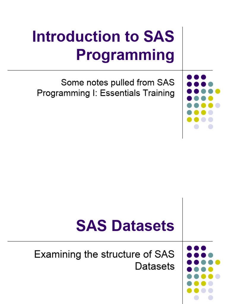 Sas PPT 1 | PDF | Sas (Software) | Paragraph
