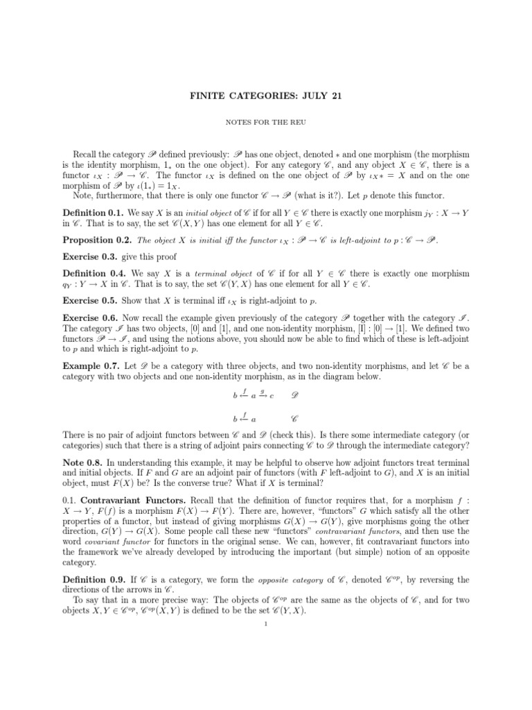 Understanding Finite Categories and Functors | PDF | Mathematical Structures | Topology