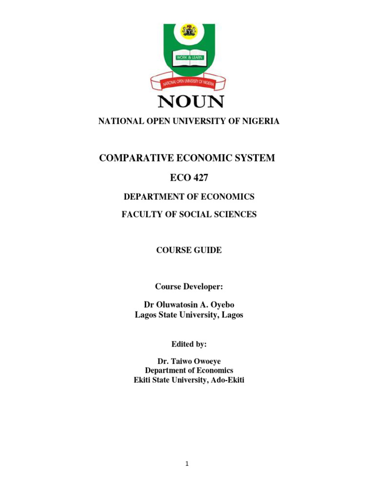Comparative Economic Systems Overview | PDF | Consumption (Economics ...