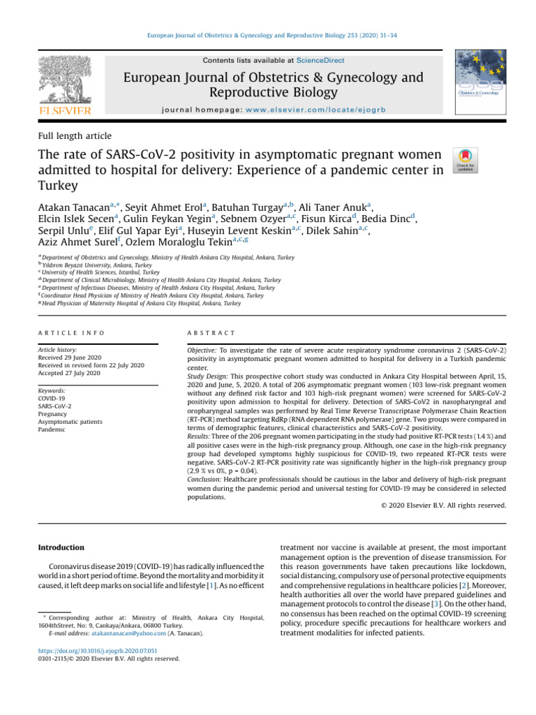 The Rate of SARS CoV 2 Positivity in Asymptomatic | PDF | Reverse ...