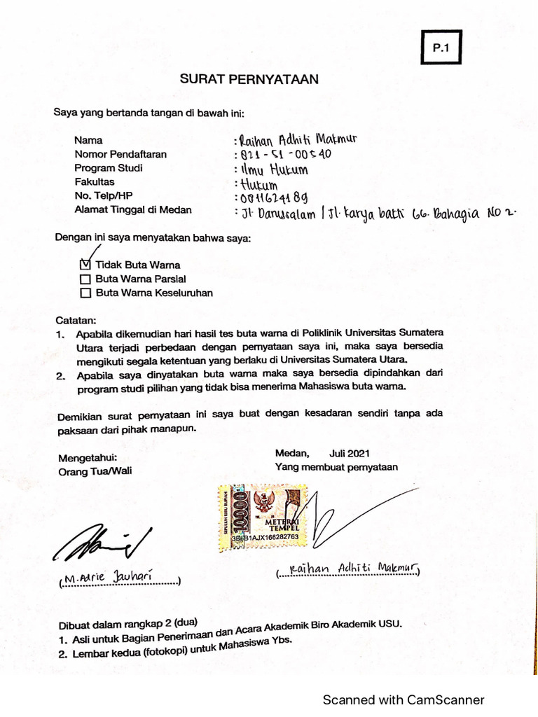 Form P1 | PDF