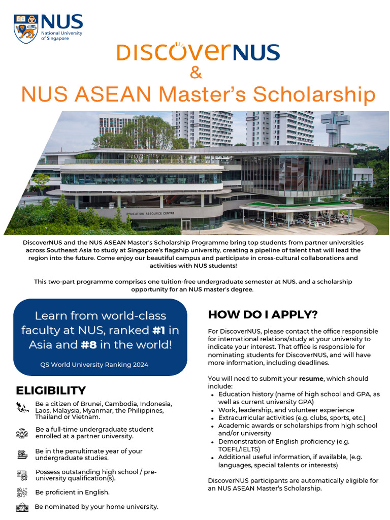 Discovery NUS | PDF | Master's Degree | Student Financial Aid In The ...