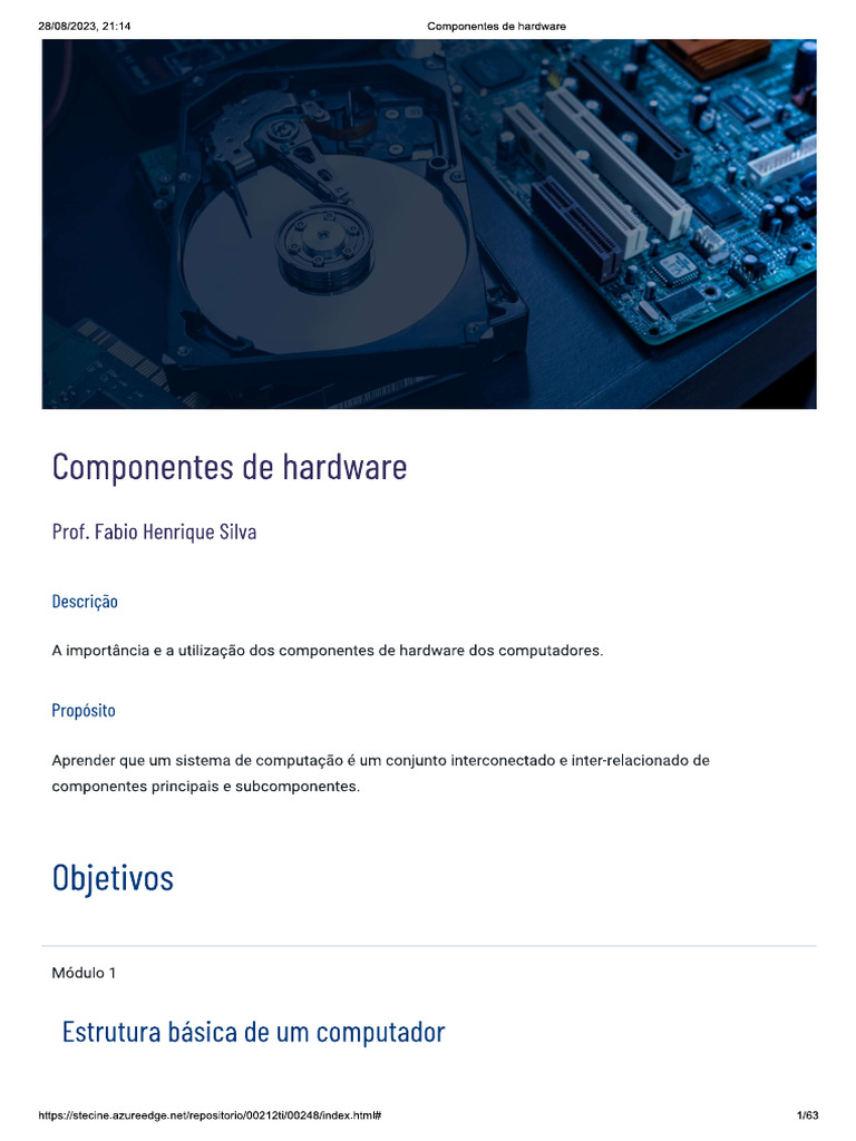 02 Componentes de Hardware | PDF