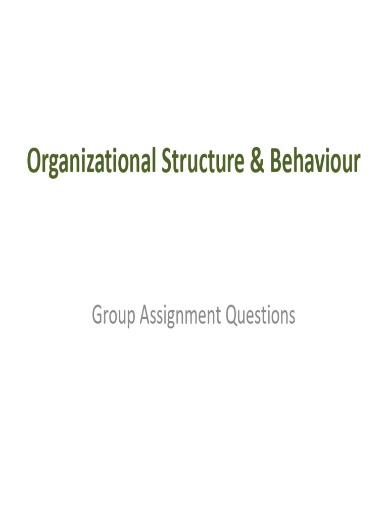 Group Assignment Questions | PDF | Leadership | Motivational