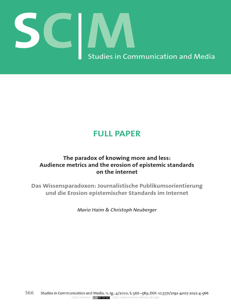 The Paradox of Knowing More and Less Audience Metrics 2022 | Download ...
