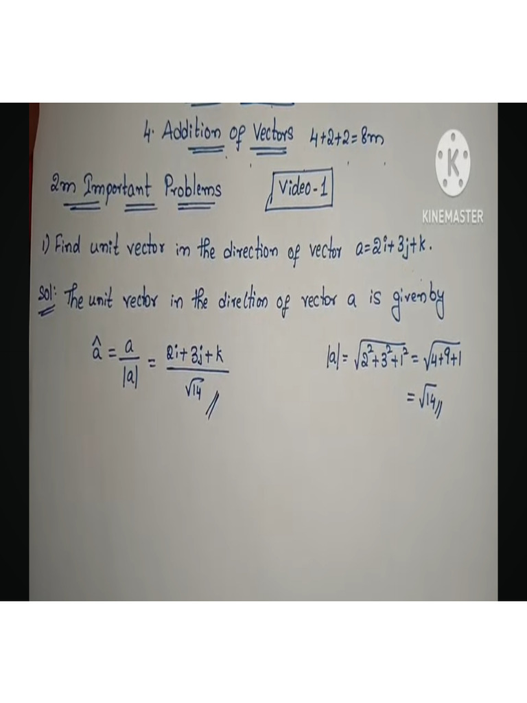 Addition of Vector (1A) - 2marks | PDF