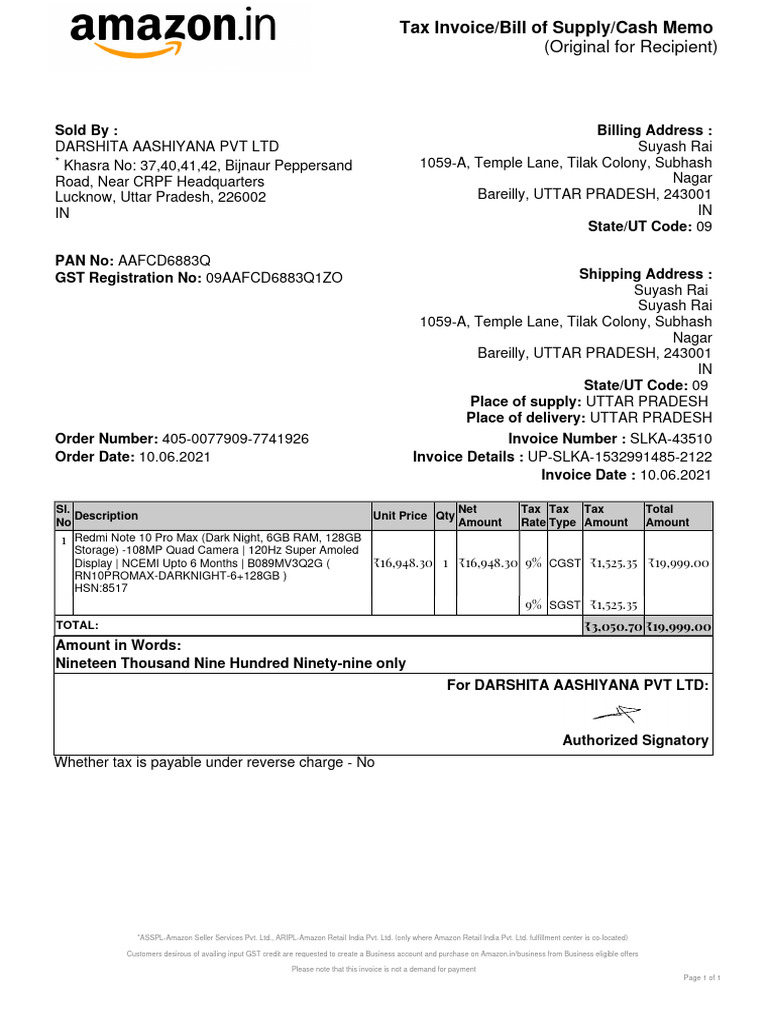 Invoice | PDF | Invoice | Taxes