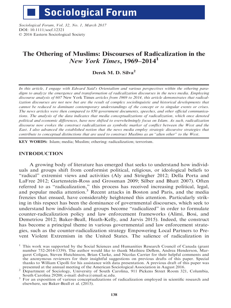 Radicalization Discourse in NYT Media | PDF | Jihadism | Islamophobia