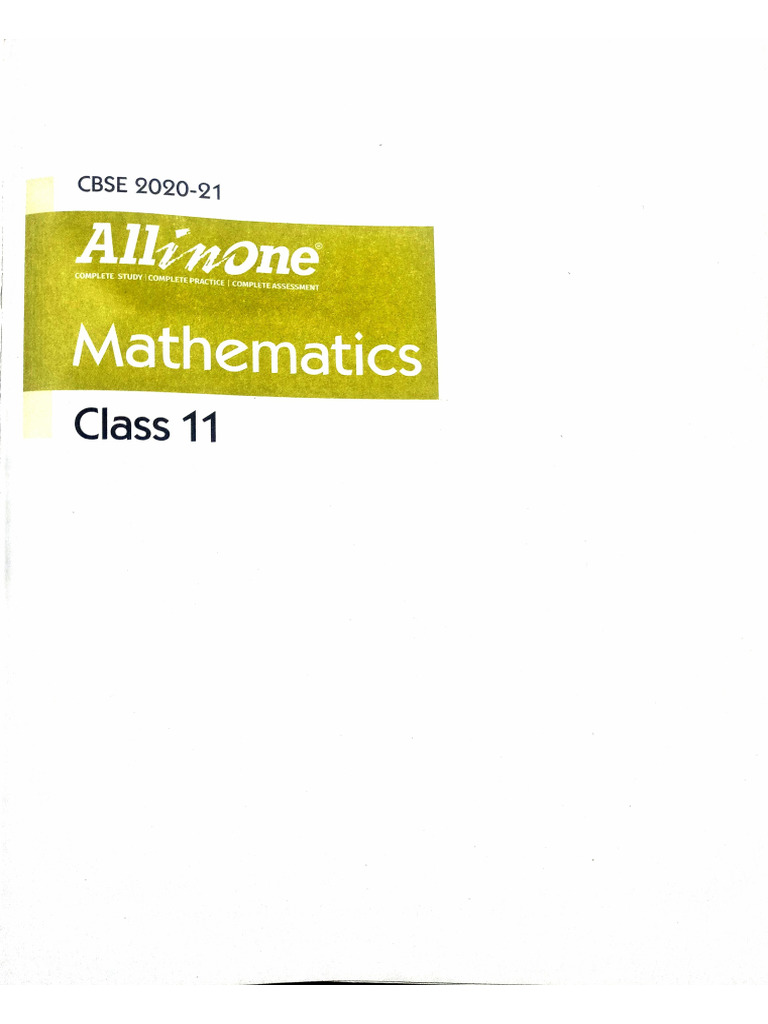 All in One Maths | PDF