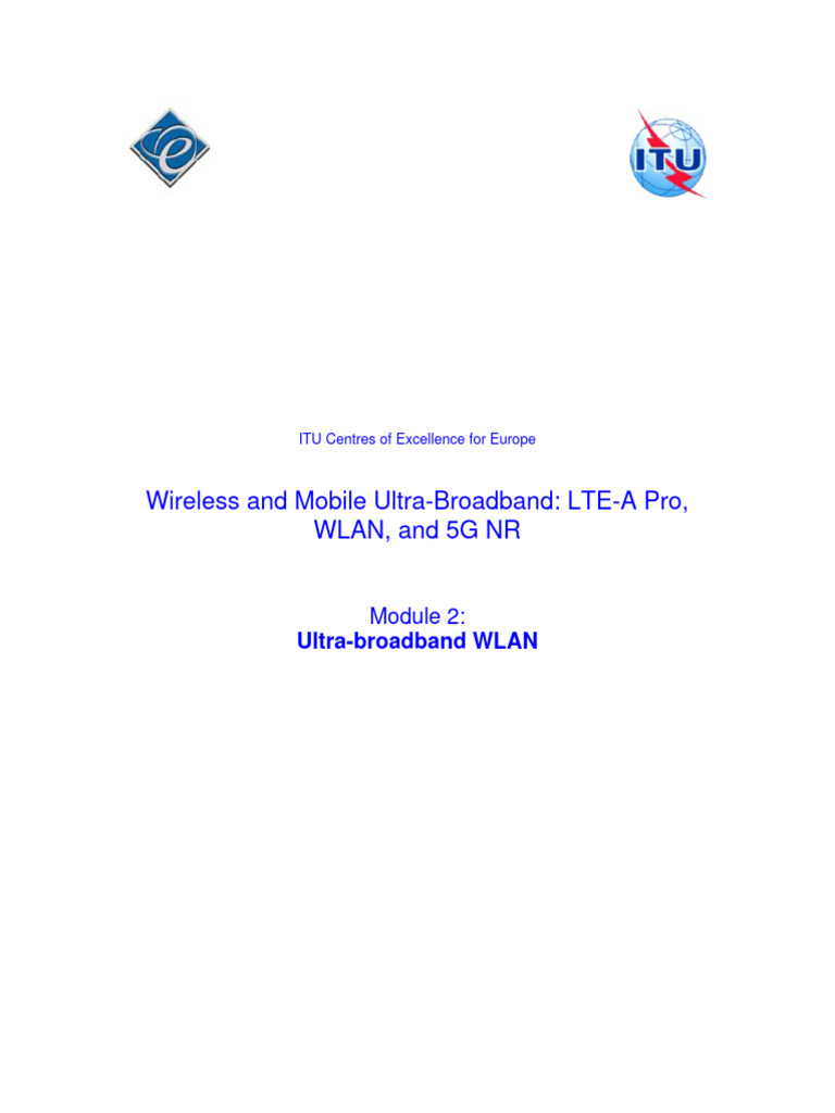 Module2-Ultra-broadband WLAN | PDF | Ieee 802.11 | Wi Fi