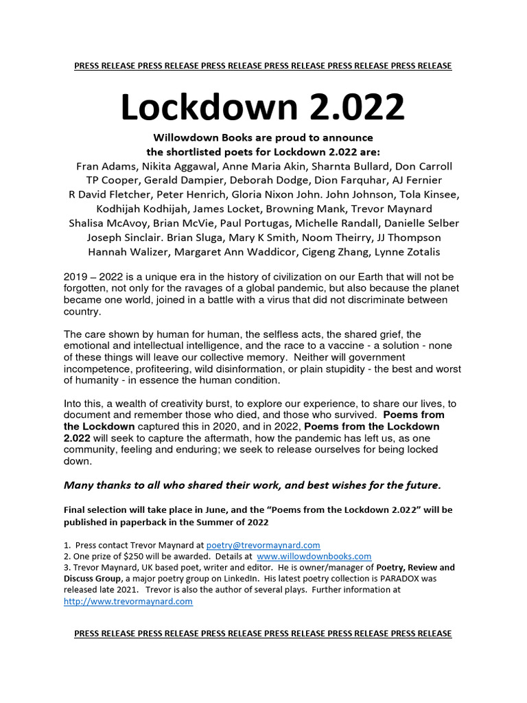 Poems from the Lockdown 2.022 | PDF