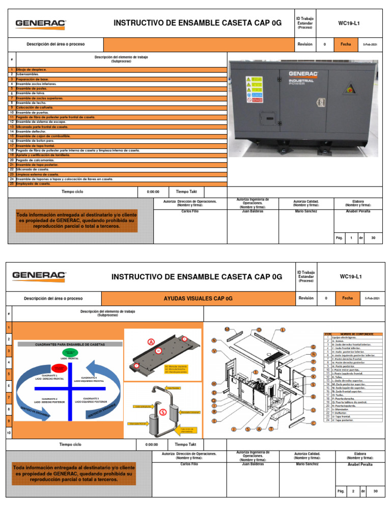 INSTRUCTIVO DE ENSAMBLE CABINA GENERAD | PDF | Tornillo