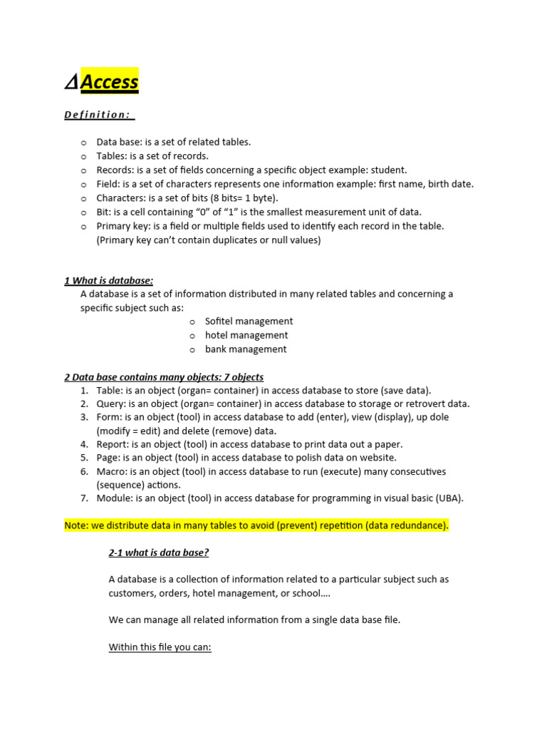 Access | PDF | Databases | Information Science