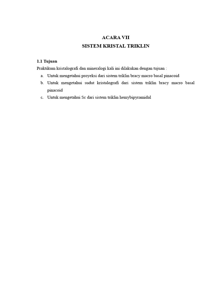Struktur dan Proyeksi Sistem Triklin | PDF | Metode & Bahan Ajar | Sains & Matematika
