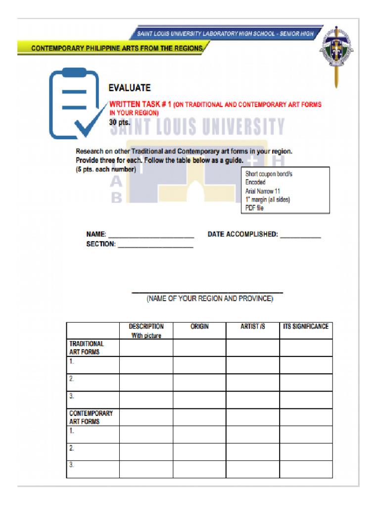 CPAR Written Task 1 | PDF CPAR Written Task 1 | PDF