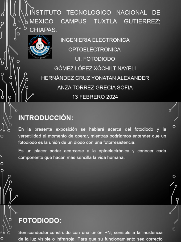 Fotodiodo: Funcionamiento y Aplicaciones | PDF | Diodo | Unión PN