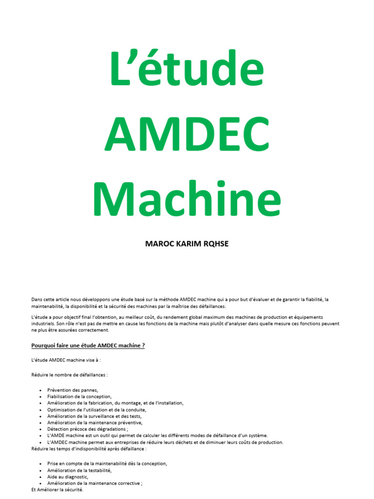 Amdec Machine | PDF | Ordinateurs