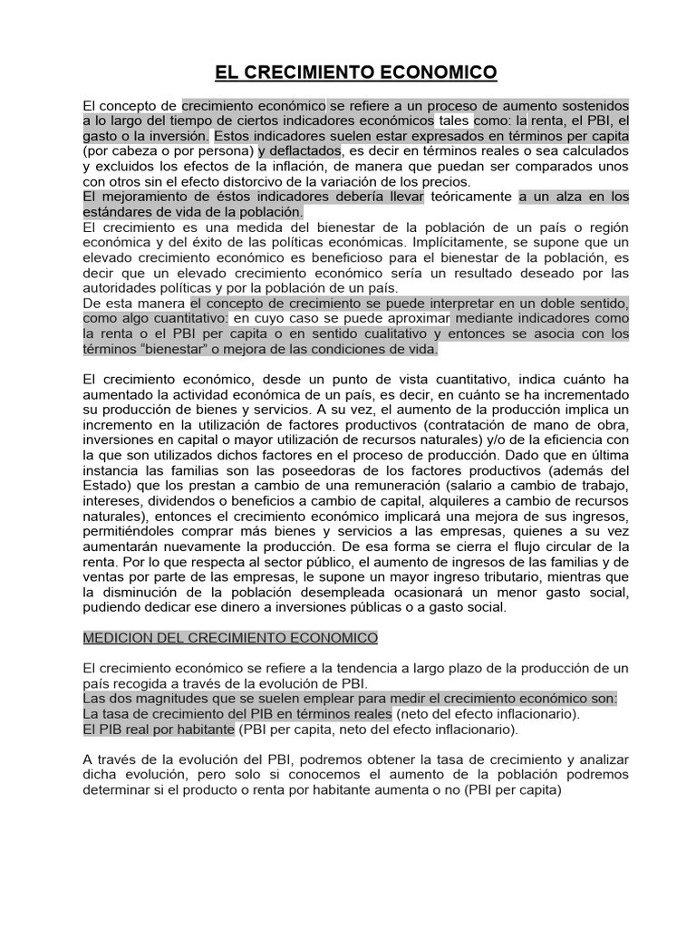 Crecimiento y Desarrollo Sgo | PDF | Producto Interno Bruto | Crecimiento económico